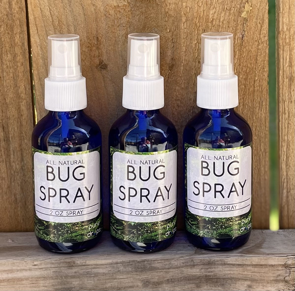 All Natural Bug Spray-essential Oils-pure Drops-all Natural-bug ...