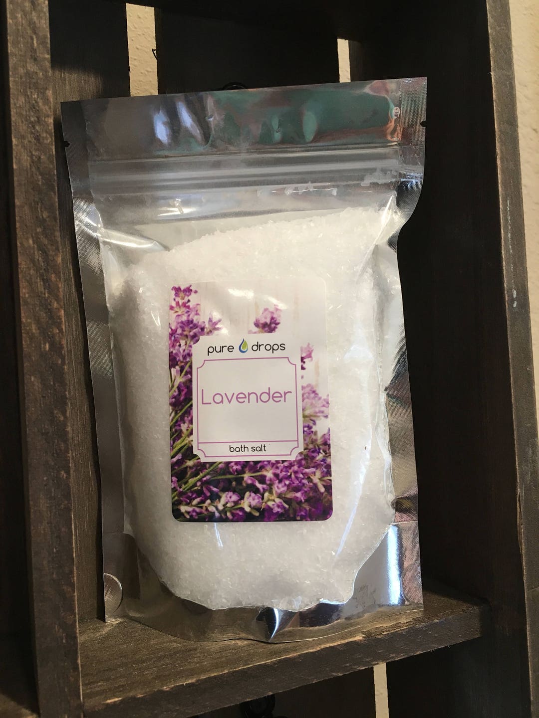 Bath Salts-lavender-pure Drops-bath-soak-all Natural-essential Oil-bath ...