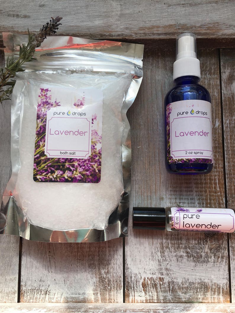 Bath Salts-lavender-pure Drops-bath-soak-all Natural-essential Oil-bath ...