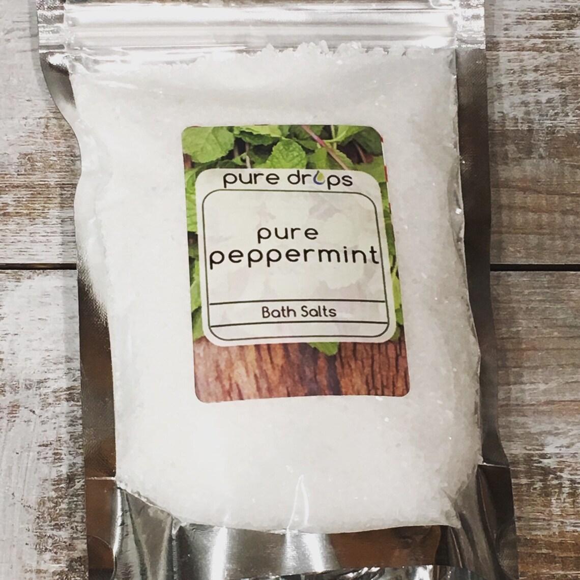 Bath Salts-peppermint-essential Oils-pure Drops-bath Soak-gifts for Her ...
