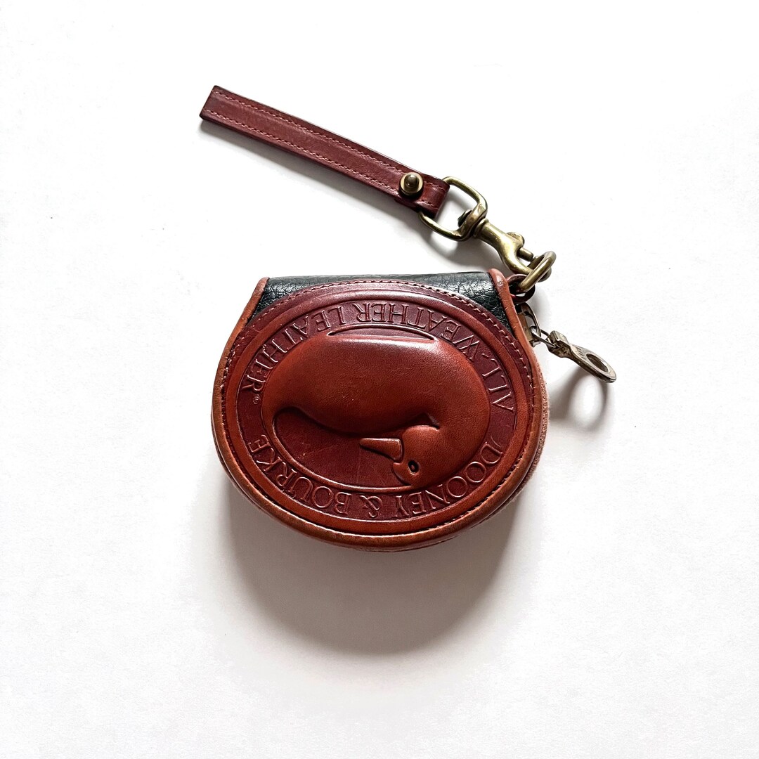 Vintage Big Duck Dooney and Bourke All Weather Leather Navy Blue and ...