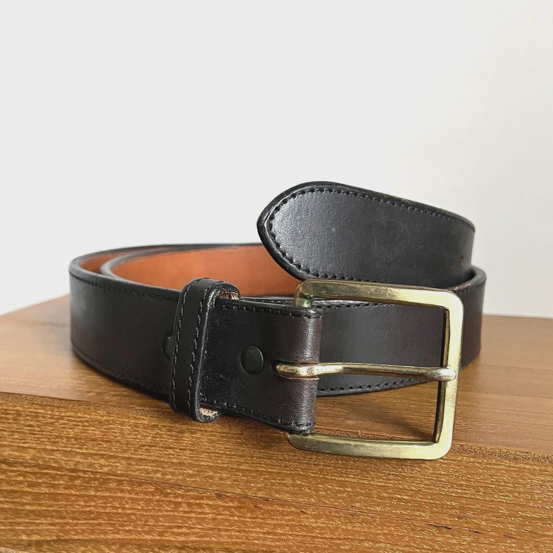 Pinto Ranch Handmade Saddlery Calf Skin Leather Men's Belt Size 40 - Etsy