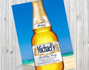 Modelo Beer Birthday Invite Invitation Personalized - Etsy