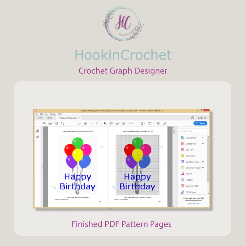 Hookincrochet Crochet Graph Designer Software, Windows, Crochet Graph ...