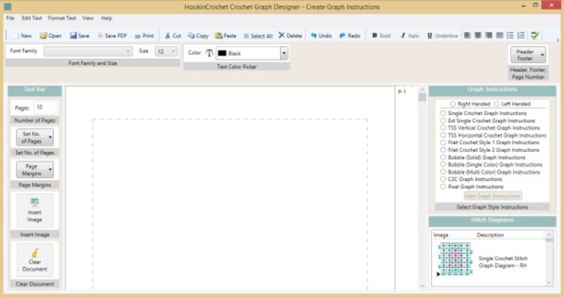 HookinCrochet Crochet Graph Designer Software Windows Crochet | Etsy