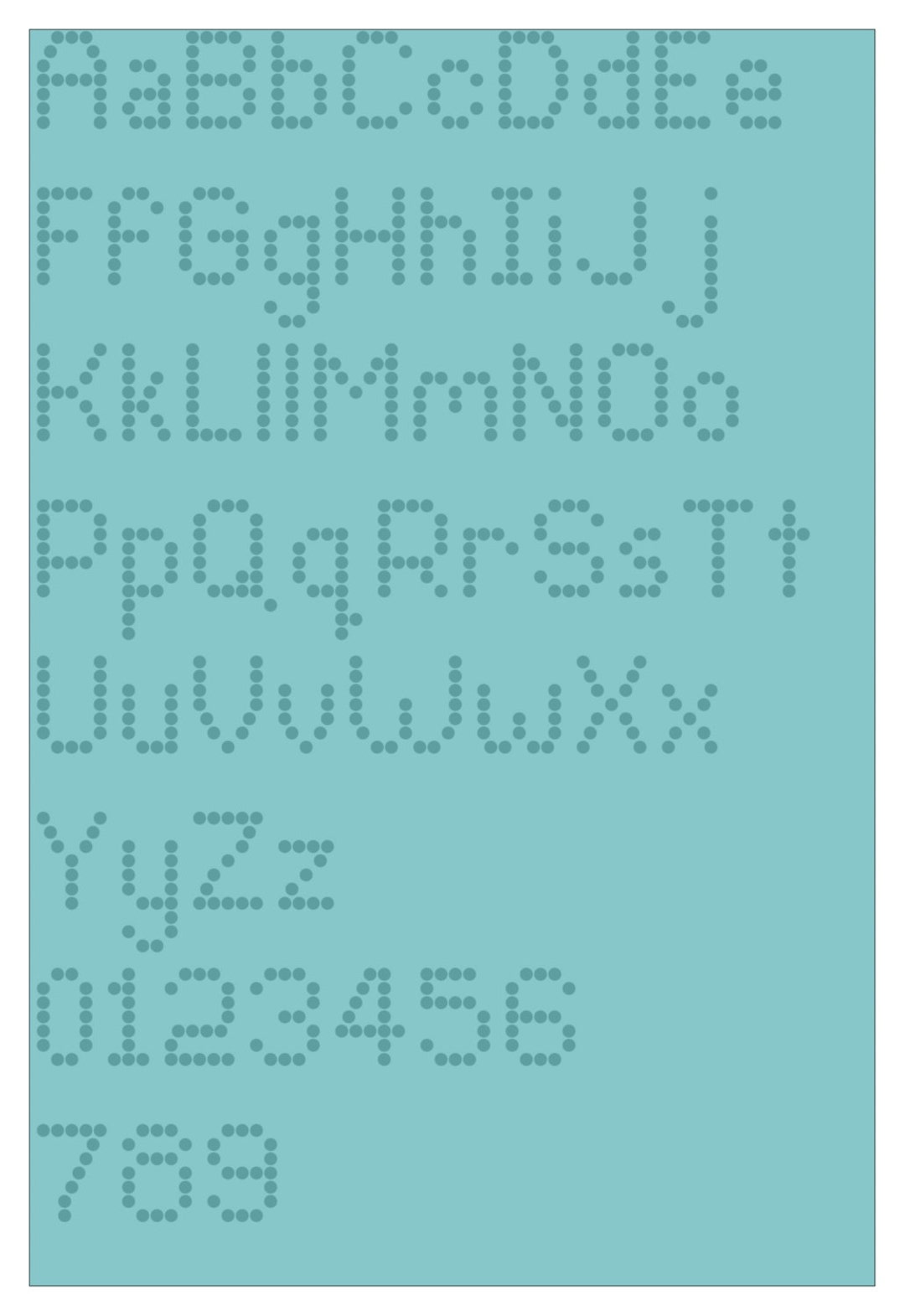 Alphabet and Numbers Graphs for Bobble Stitch Crochet Word Graph ...
