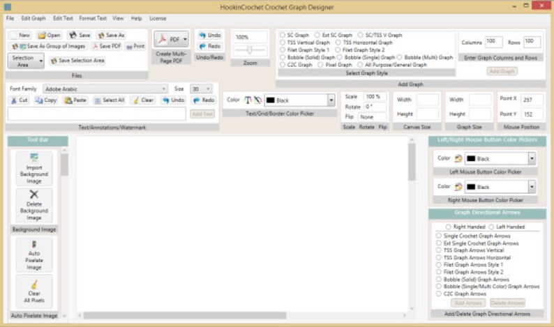 HookinCrochet Crochet Graph Designer Software Windows Crochet | Etsy