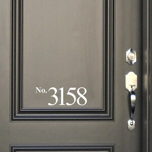 House Number Front Door Decal Front Door Sign House Address - Etsy