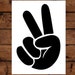 Peace Hand Decal Peace Sign Peace Sticker Laptop Decal Phone Decal ...