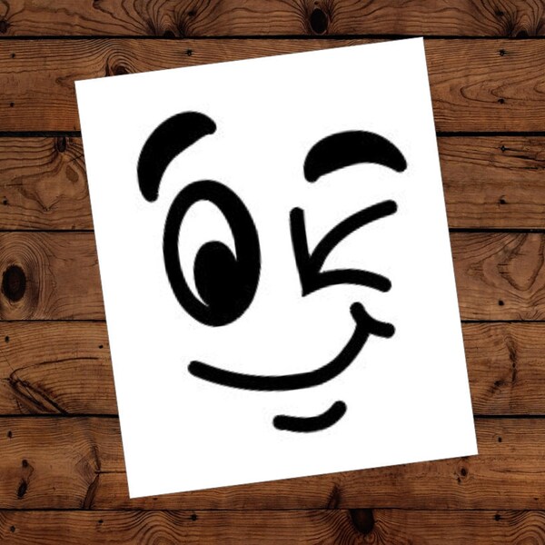 Smiley Winking Face - Etsy