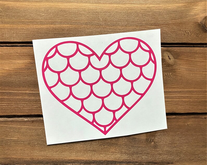 Mermaid Heart Decal Mermaid Heart Sticker - Etsy