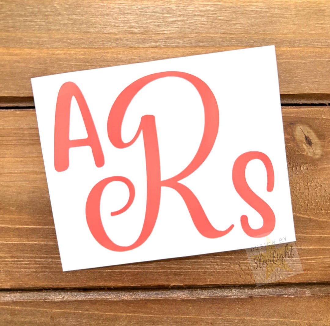 Monogram Decal - Monogram Name - Initial Decal - Personalized Decal - Etsy