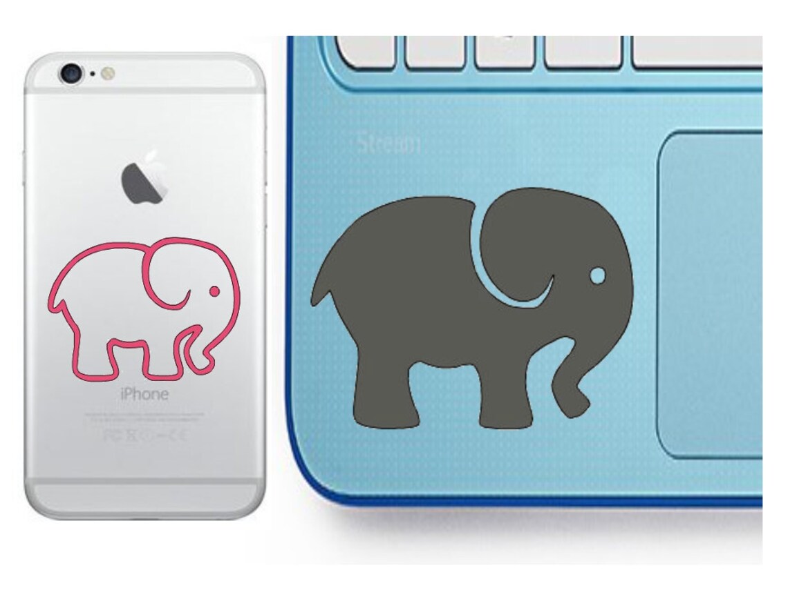 Elephant Decal Glitter Elephant Elephant Sticker Laptop | Etsy