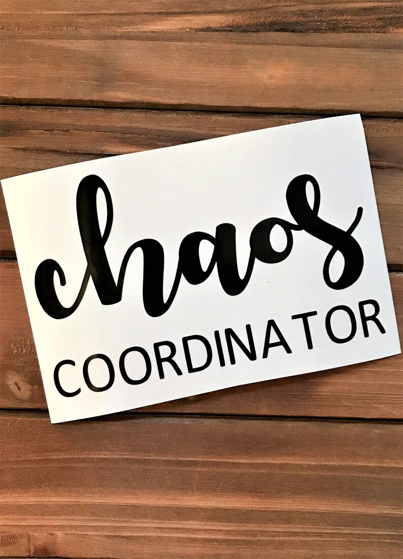 Chaos Coordinator Chaos Decal Funny Decal Glitter Decal | Etsy