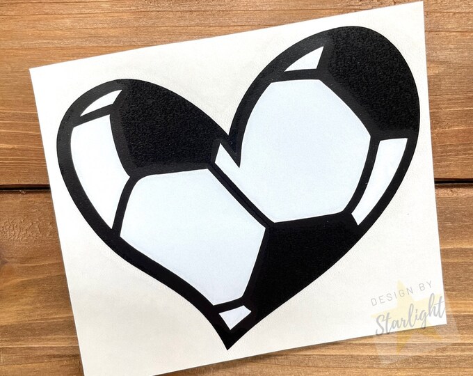 Soccer Heart Vinyl Decal Laptop Decal, Vinyl Decal, Car Vinyl Decal ...