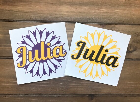 Flower Decal With Name Daisy Decal Daisy Flower Name - Etsy