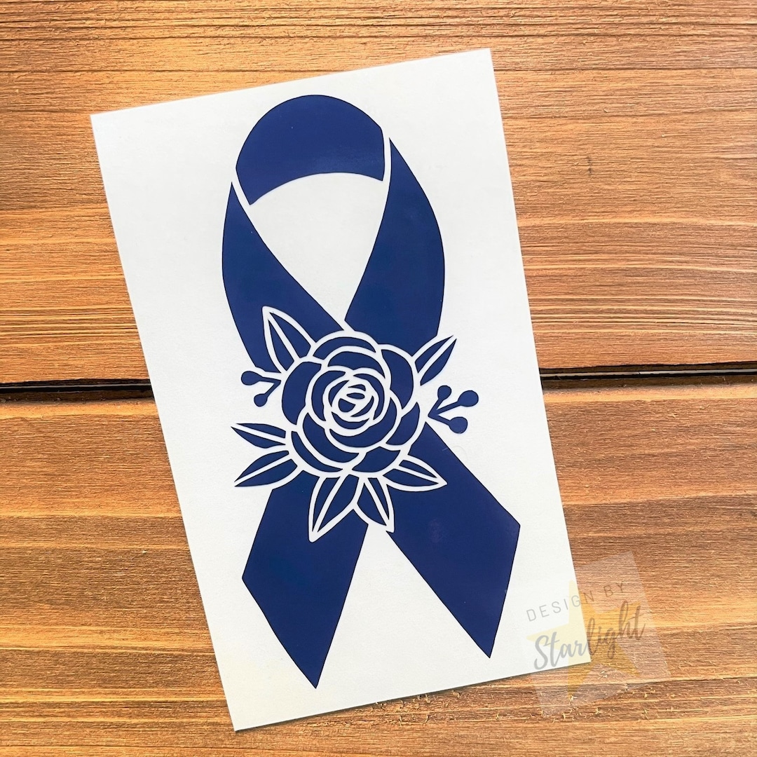 Cancer Ribbon Colorectal Cancer Colon Cancer Diabetes Awareness Blue ...