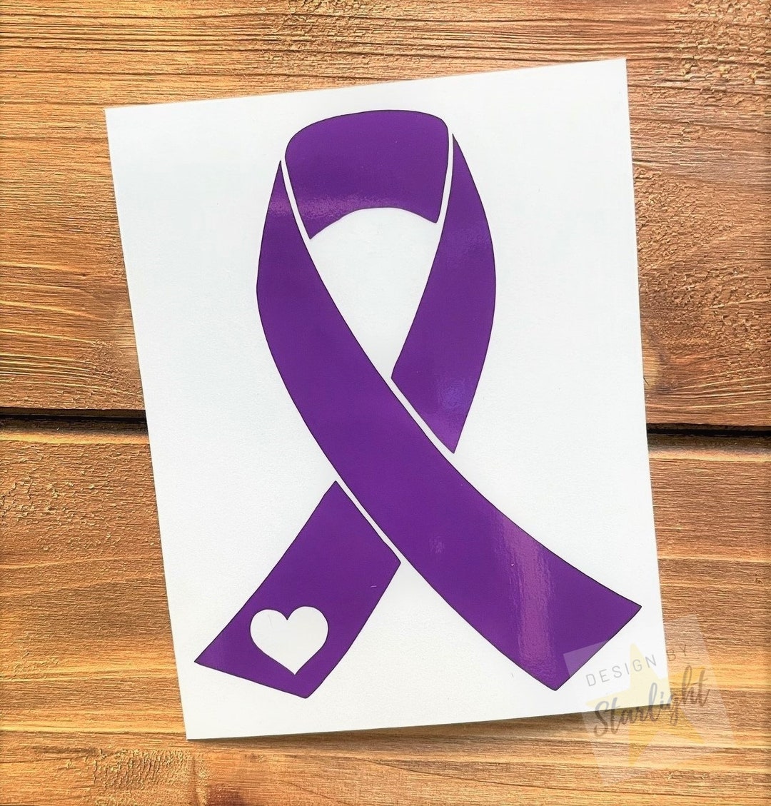 Cancer Ribbon Pancreatic Cancer Lupus Purple Ribbon Awareness Decal ...