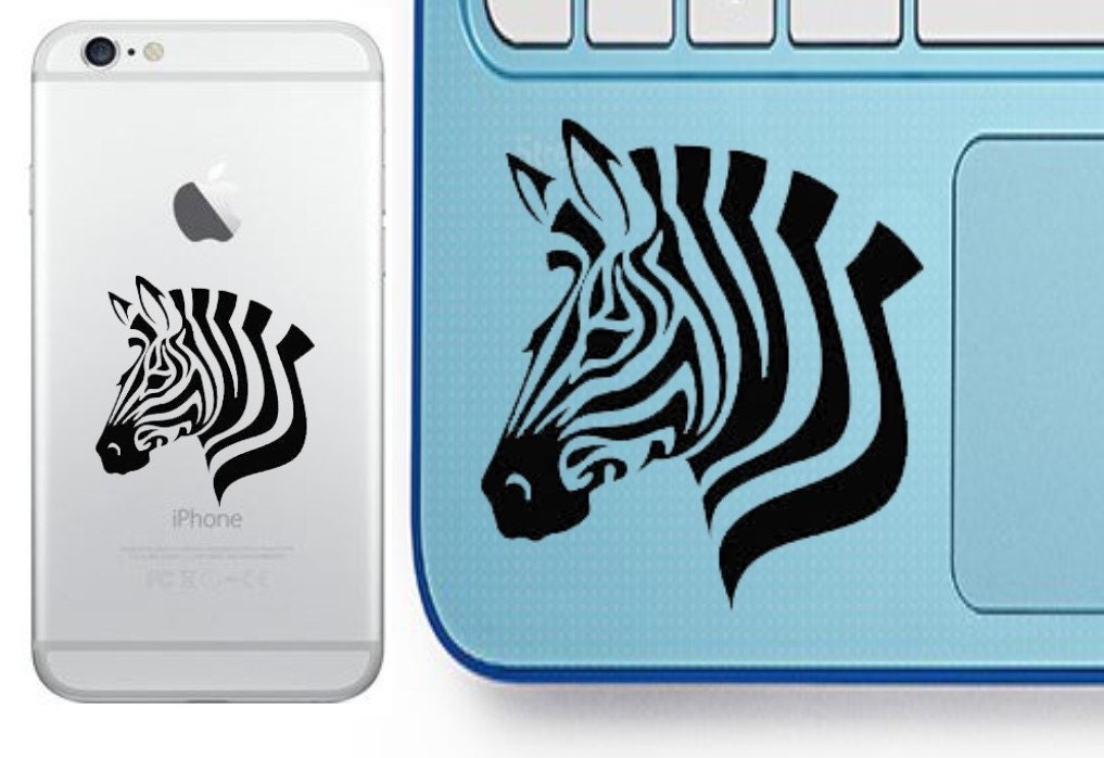 Zebra Decal Glitter Zebra Laptop Decal Cell Phone Decal - Etsy