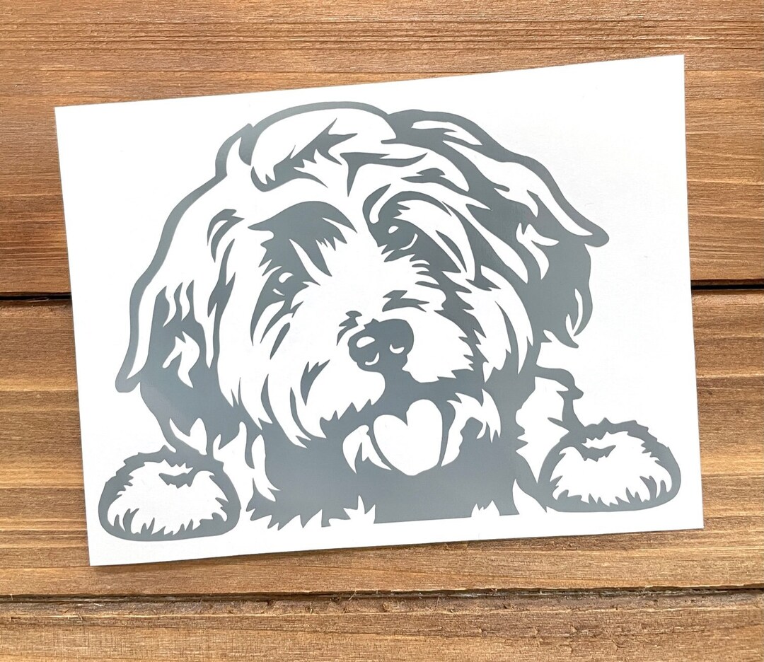 Cockapoo Dog Decal Peeking Cockapoo Cockapoo Sticker Dog Decal Dog ...