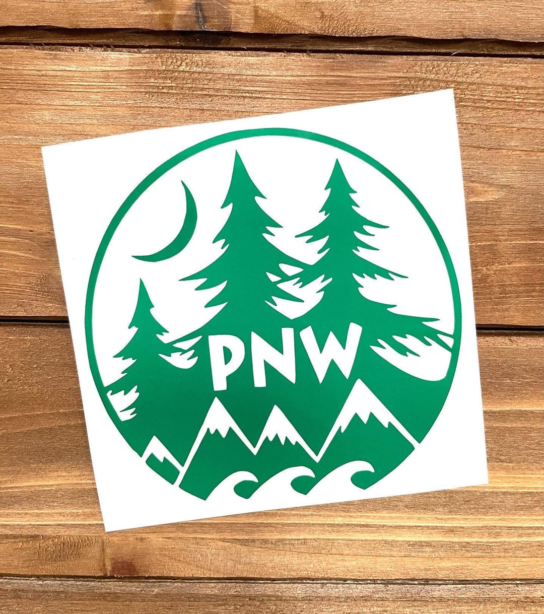 PNW Decal - Mountain With Trees - Pacifc Northwest - Etsy