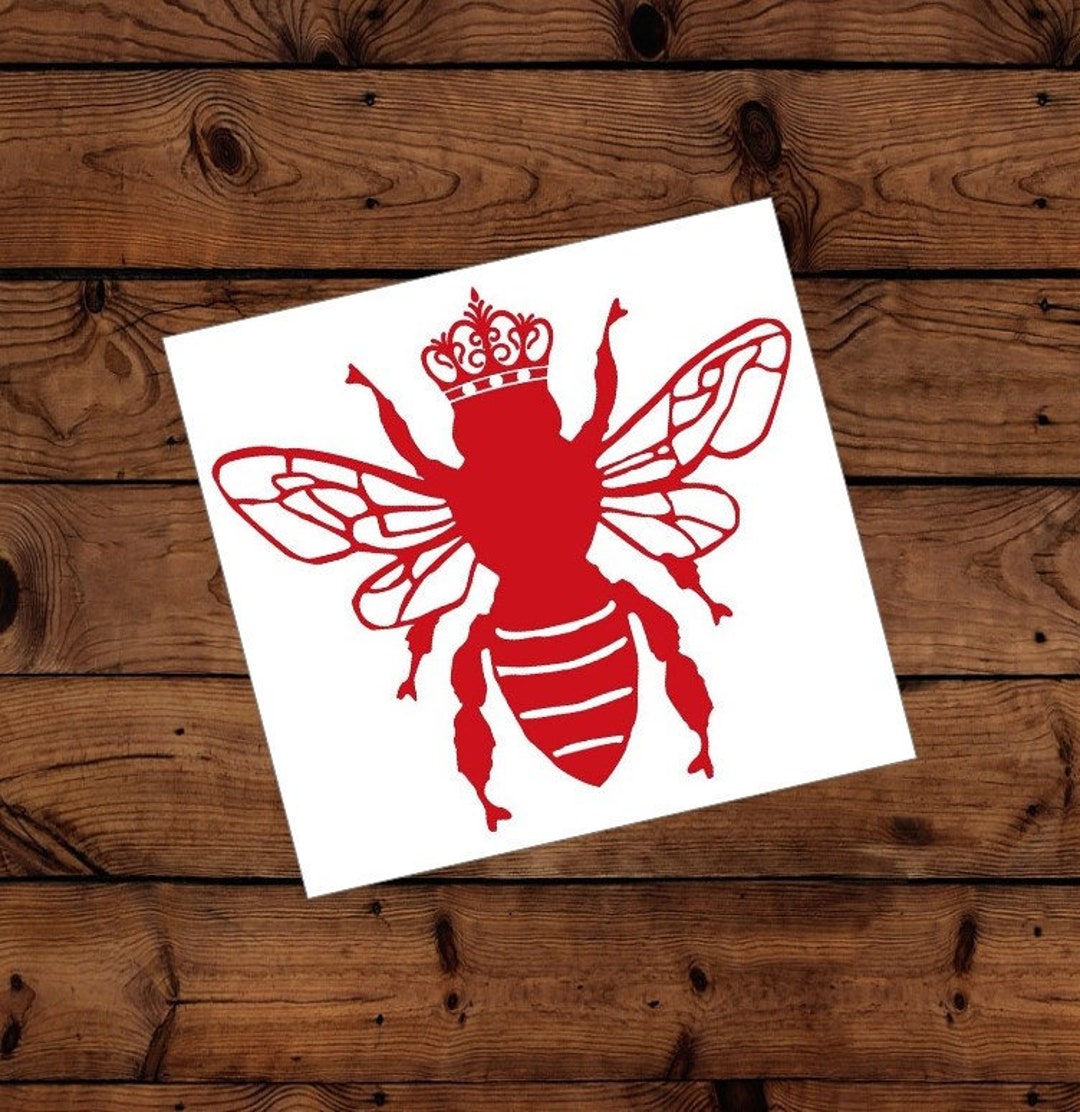 Queen Bee Decal Glitter Bee Queen Bee Laptop Decal - Etsy