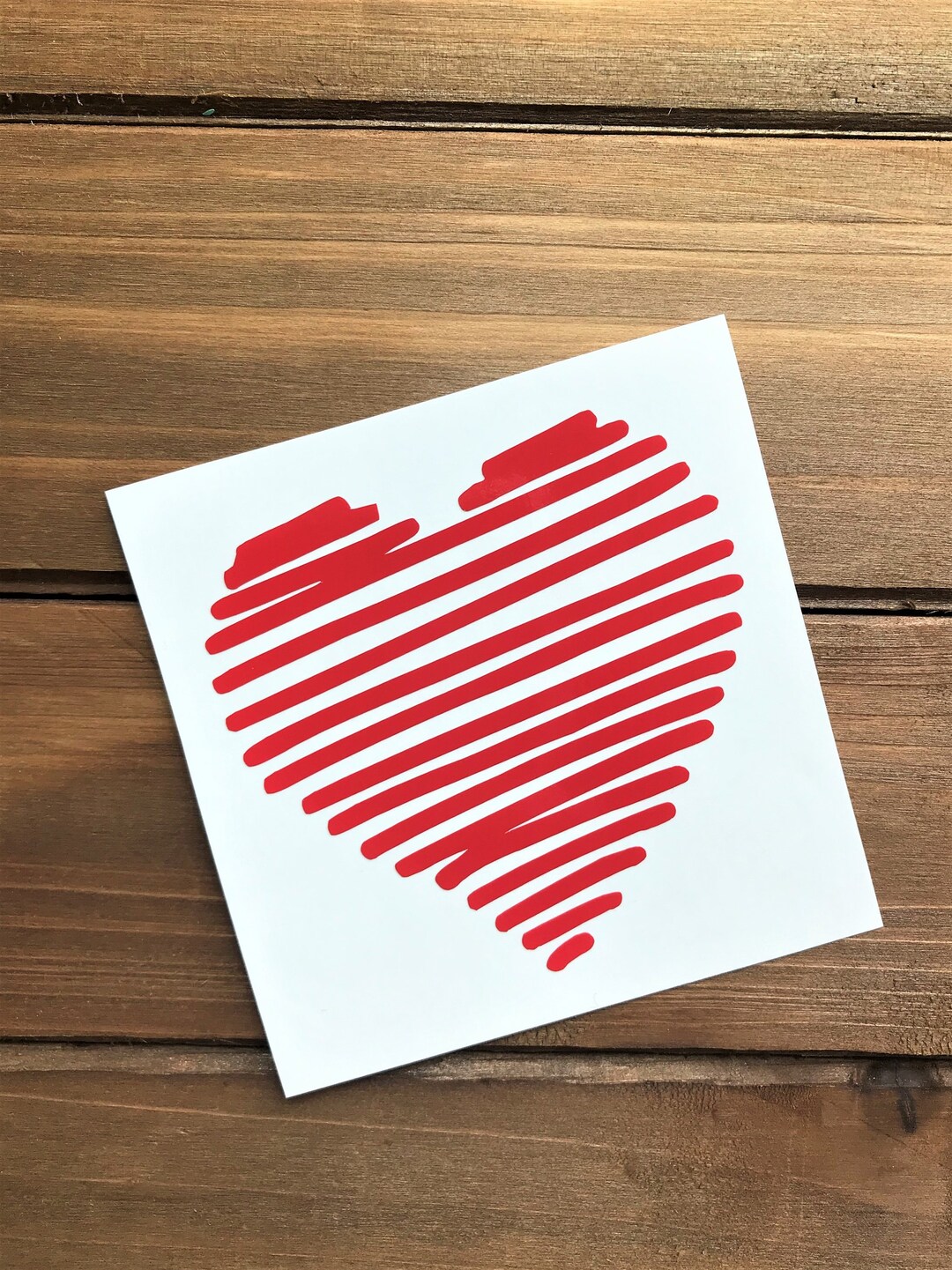 Heart Decal Scribble Heart Glitter Decal Laptop Decal Phone Decal Car ...