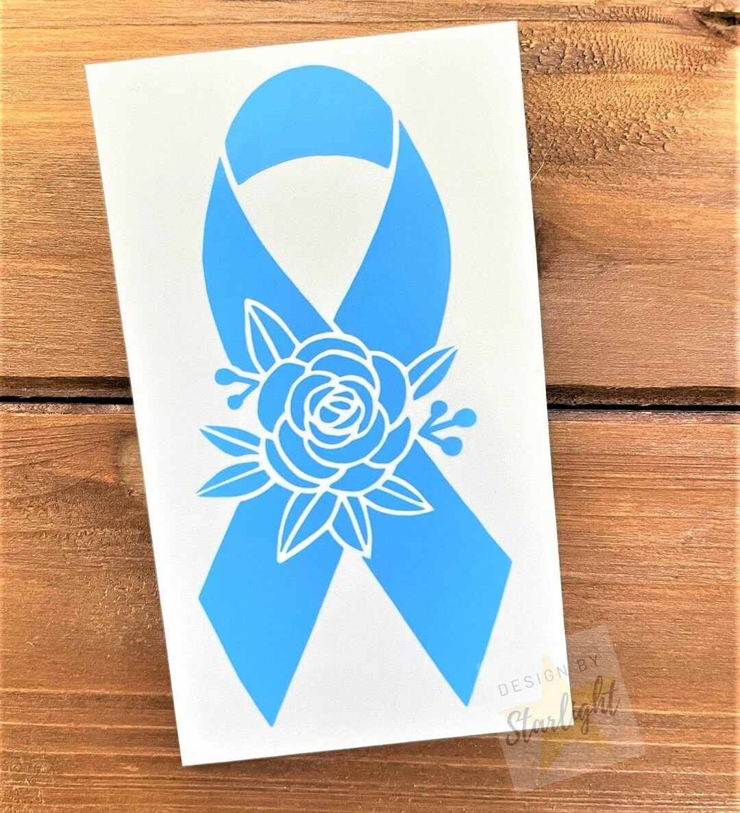 Cancer Ribbon - Prostate Cancer - Light Blue Ribbon - Awareness Decal ...