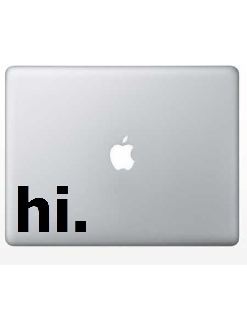 Hi Decal Glitter Word Hello Laptop Decal Blessed | Etsy