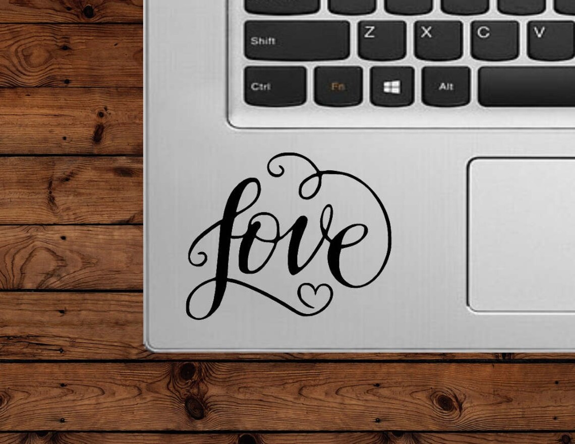 Love Decal Love Glitter Decal Heart Decal Laptop Decal - Etsy