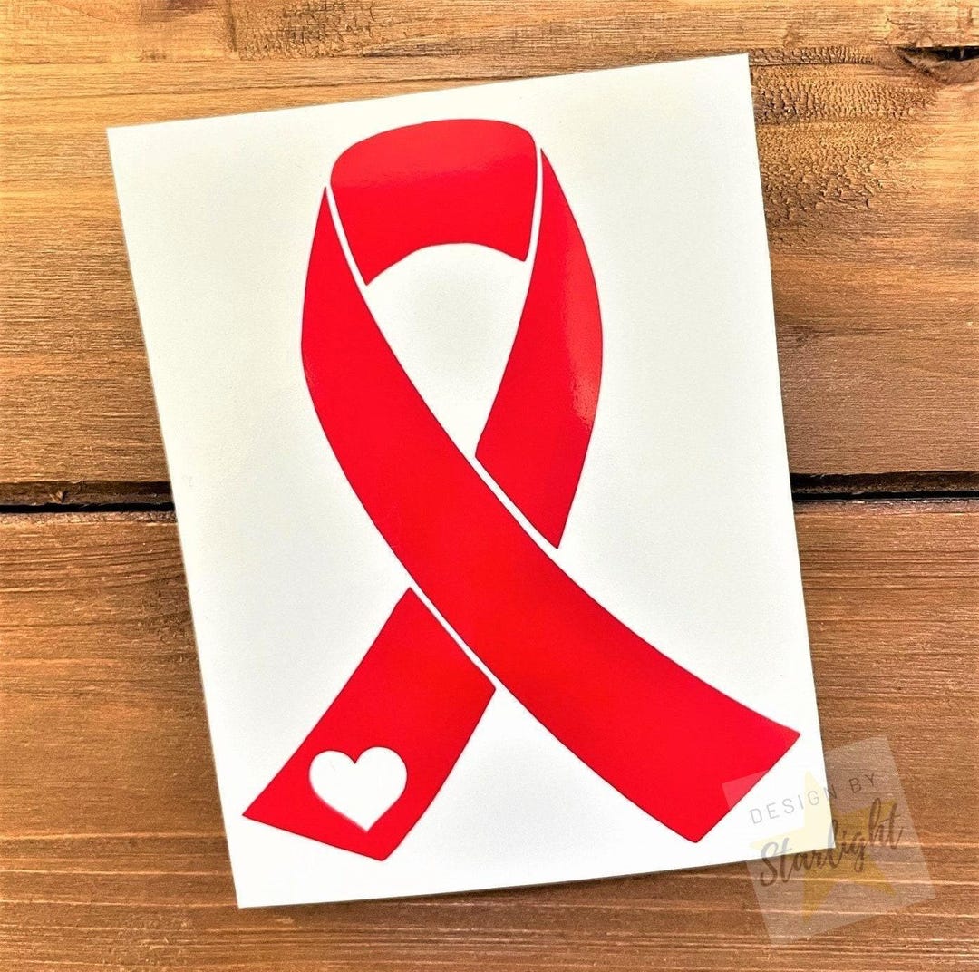 Heart Disease Awareness Ribbon - Cardiovascular - Heart Health - Red ...