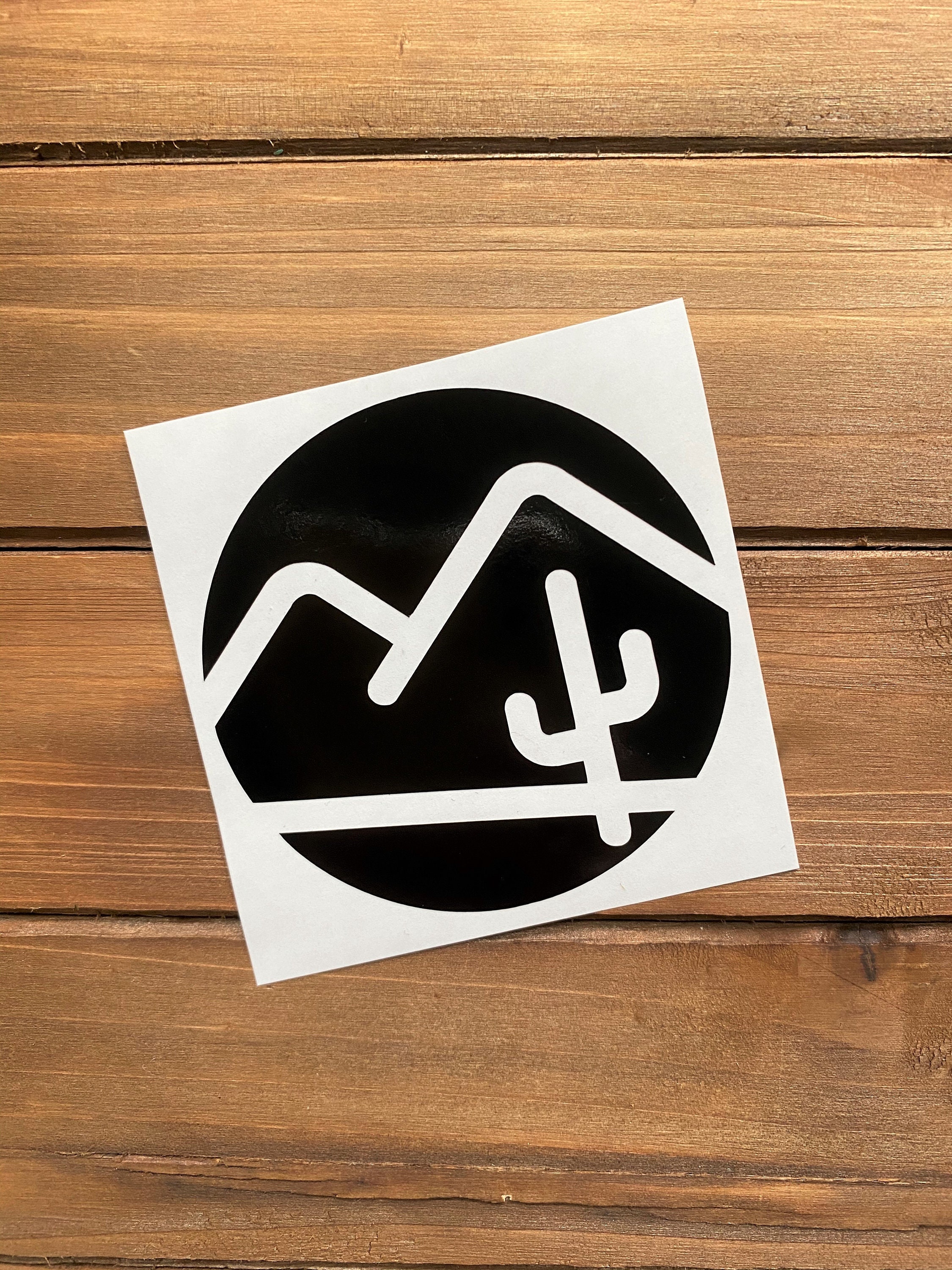 Cactus Decal Cactus & Mountains Cactus Sticker - Etsy