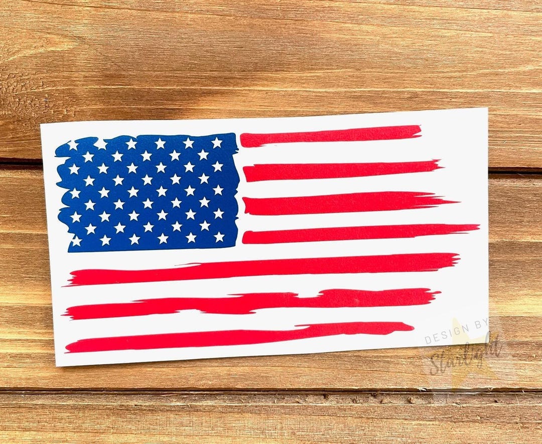 Distressed Flag Decal - Flag Decal - American Flag - Flag Sticker - Etsy