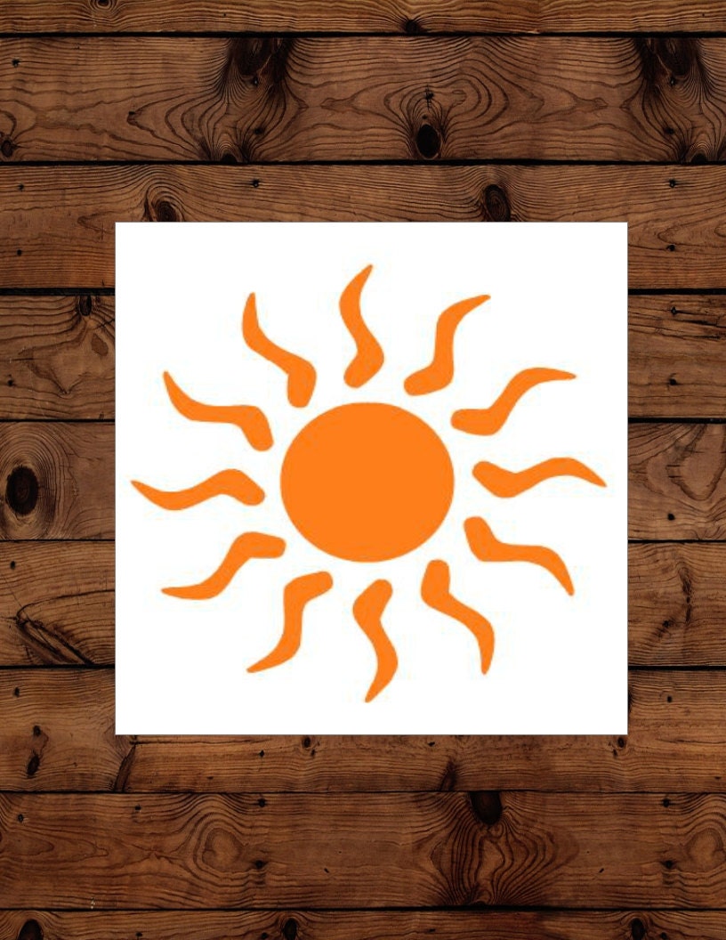 Sun Decal Glitter Sun Sun Sticker Sunshine Laptop - Etsy