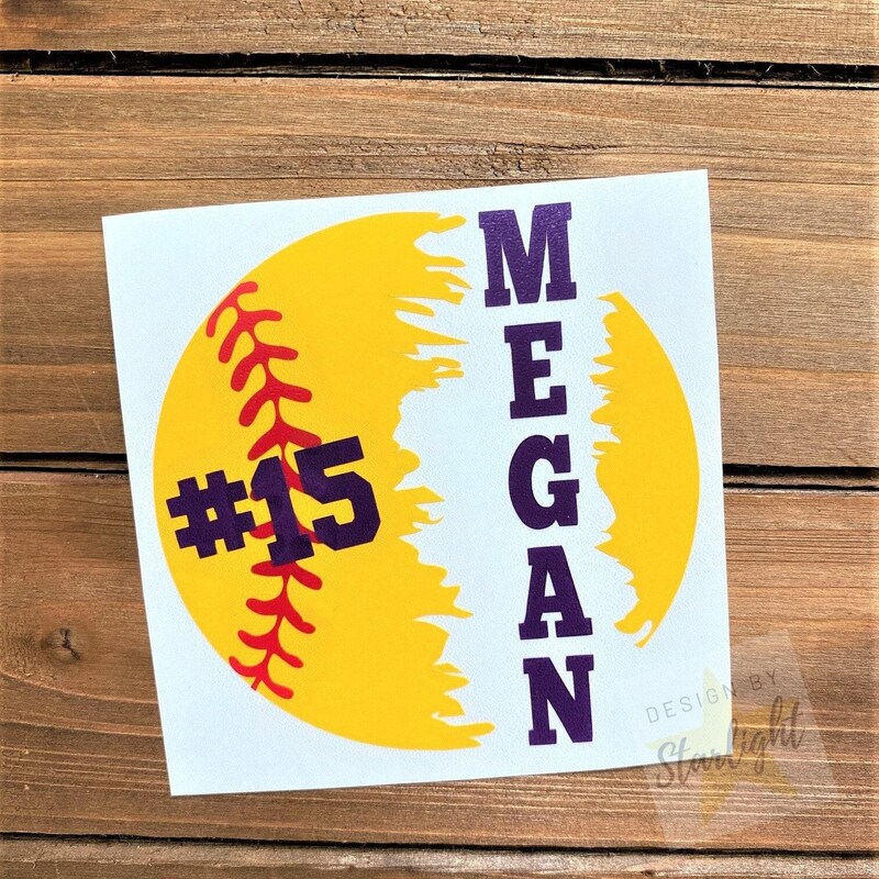 Softball Decal - Etsy