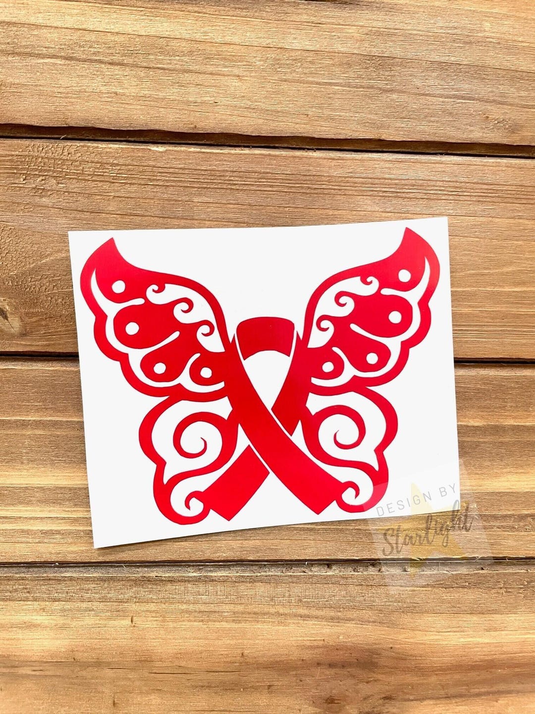 Butterfly Heart Disease Awareness Ribbon - Cardiovascular - Heart ...
