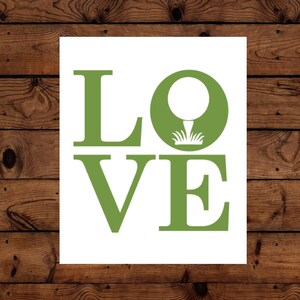 LOVE Golf Decal LOVE Golf Sticker Glitter Golf Golf Mom - Etsy