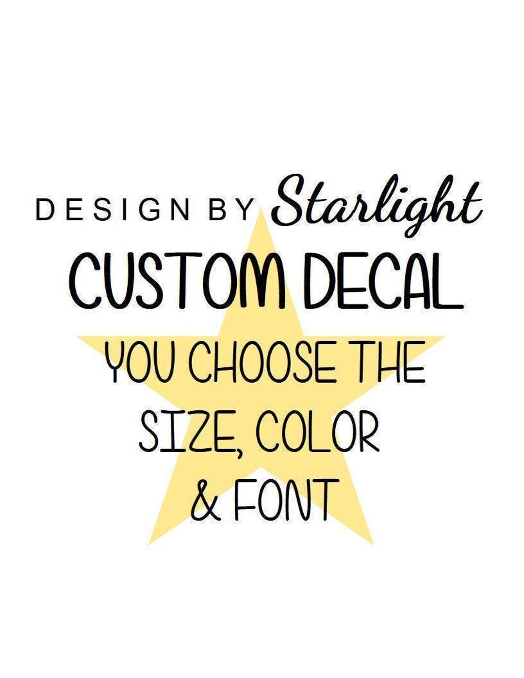 Custom Vinyl Decal - Personalized Decal - Create Your Own - Glitter ...