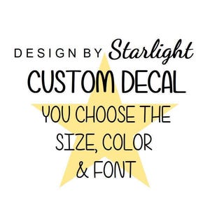 Custom Vinyl Decal - Personalized Decal - Create Your Own - Glitter ...
