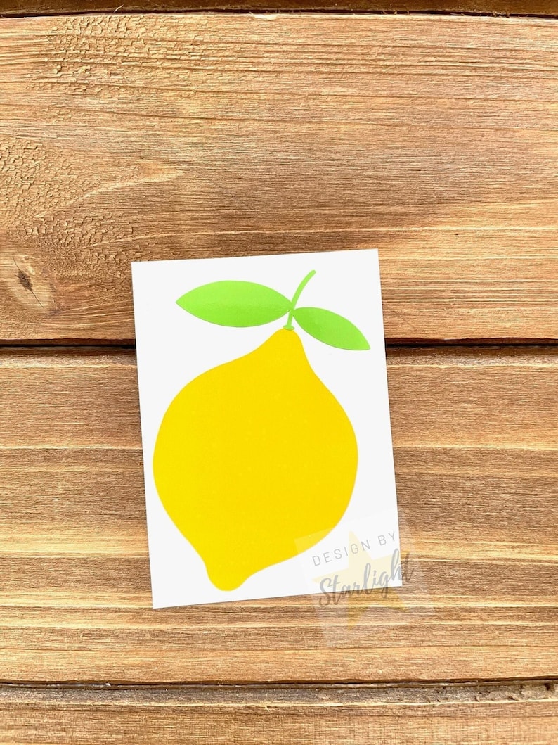 Lemon Decal - Lemon Sticker - Fruit Decal - Fruit Sticker - Etsy