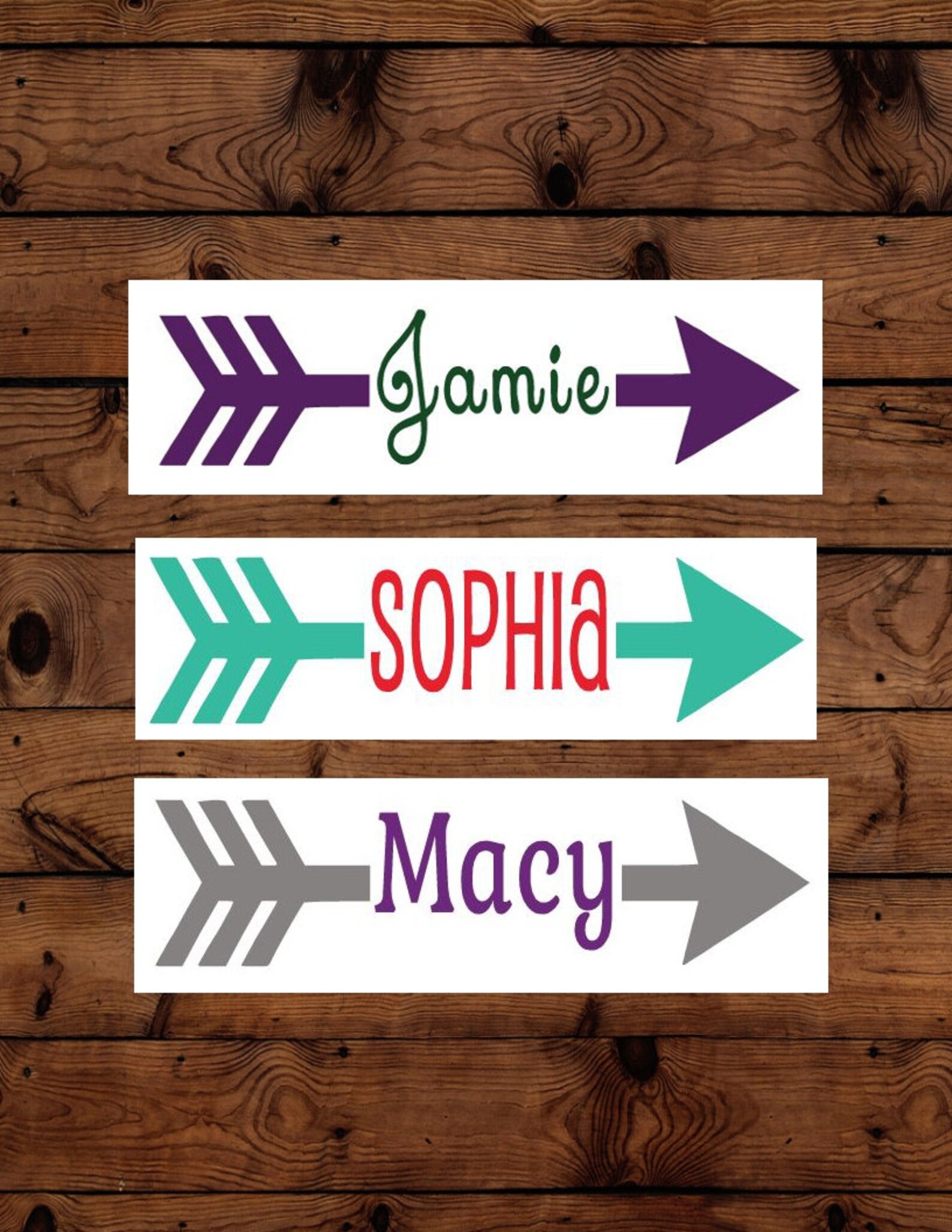 Arrow Name Decal Glitter Decal Name Decal Arrow Decal | Etsy