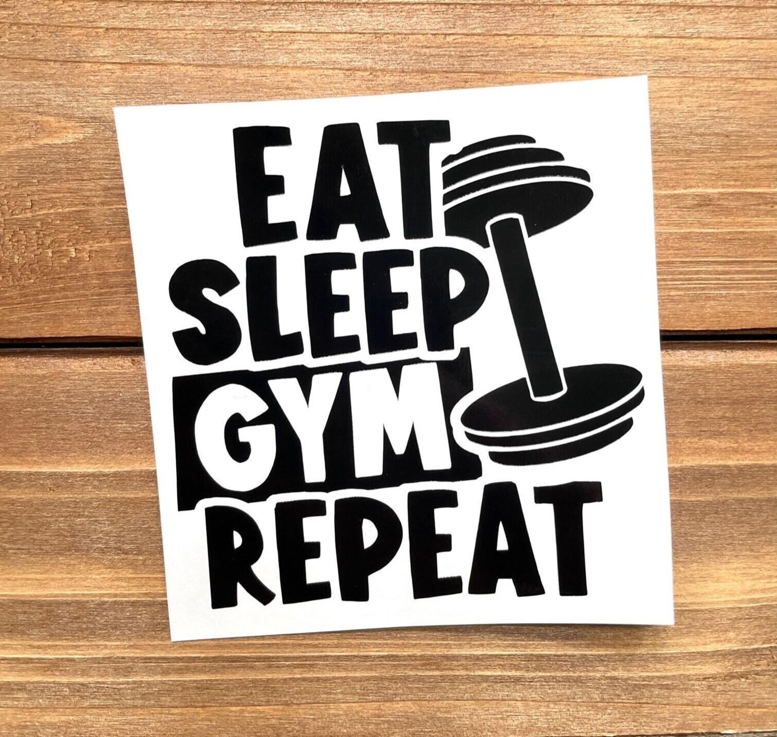 Eat Sleep Gym Repeat Decal - Gym Decal - Weight Decal - Weight Lifting ...