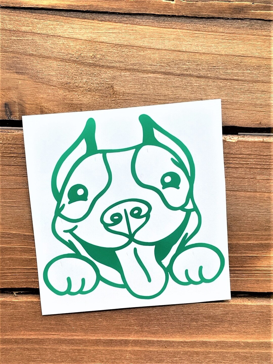 Pit Bull Decal Peeking Pit Bull Pit Bull Sticker Dog Decal Dog Sticker ...