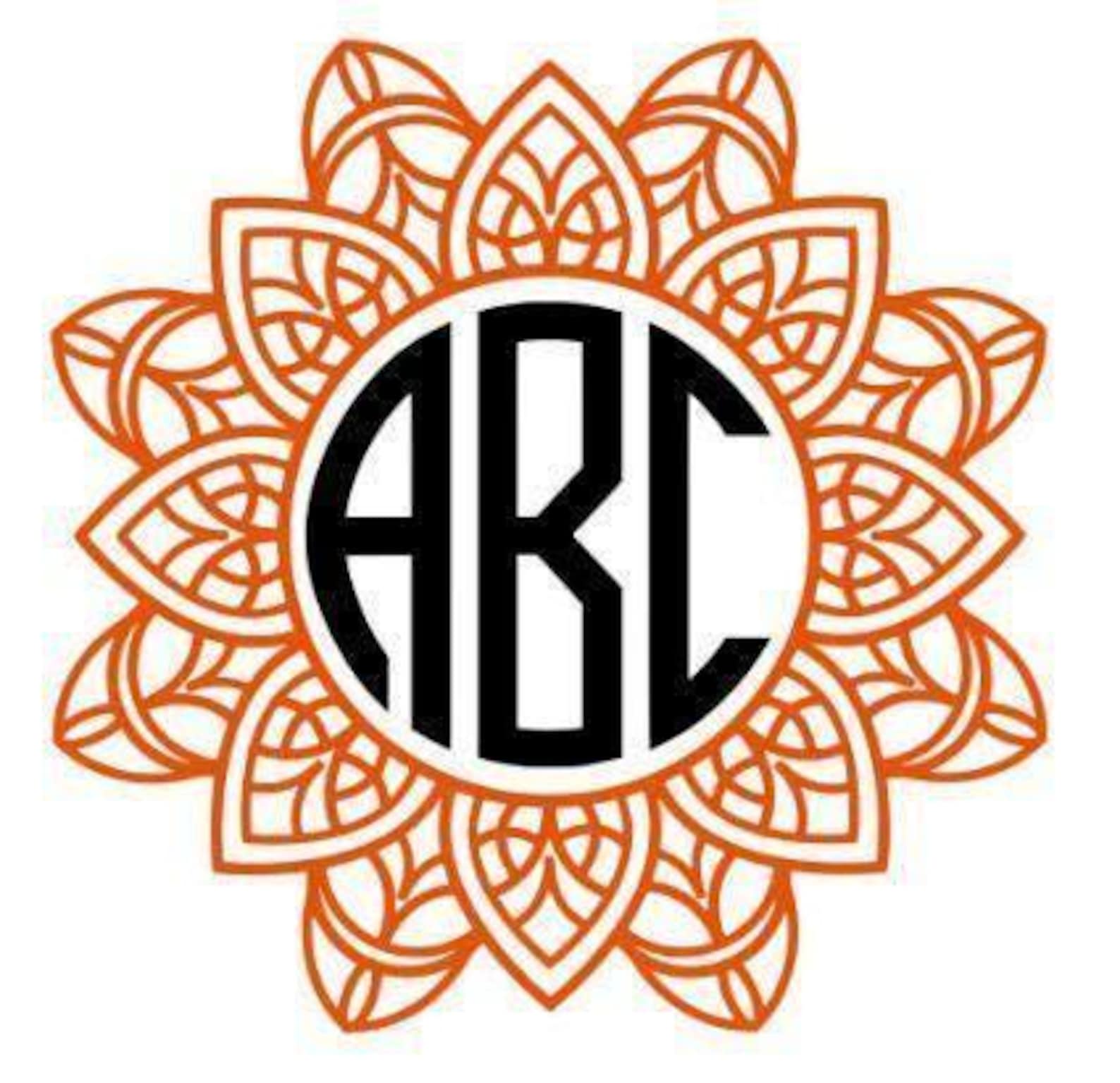 Mandala Monogram Decal - Monogram Decal - Mandala Name - Mandala Decal ...
