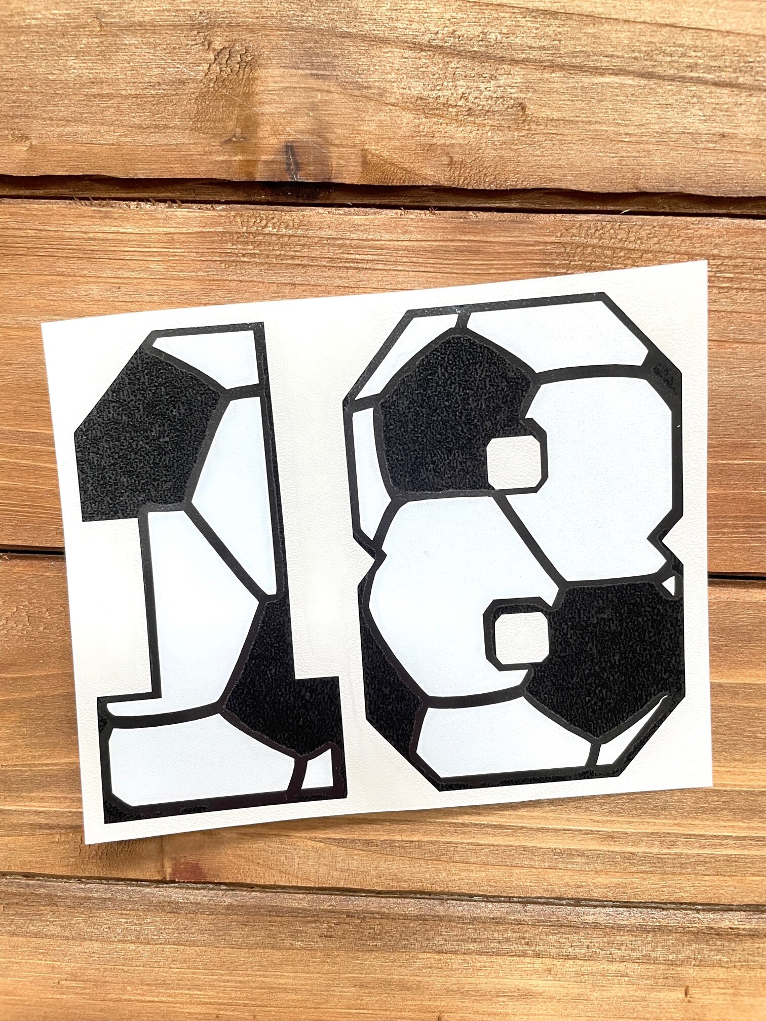 Soccer Number Decal Soccer Ball Soccer Ball Sticker - Etsy