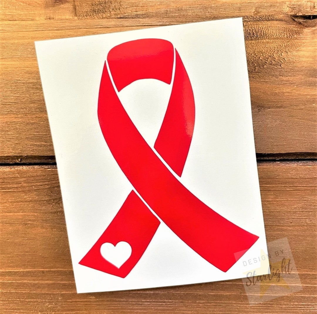 Heart Disease Awareness Ribbon Cardiovascular Heart Health Red Ribbon ...