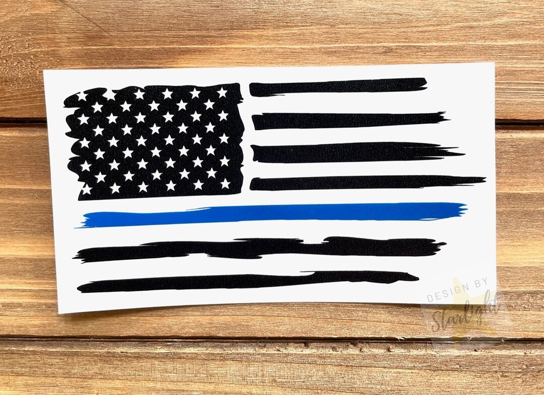 Police Flag Decal Flag Decal American Flag Flag Sticker Police Decal ...