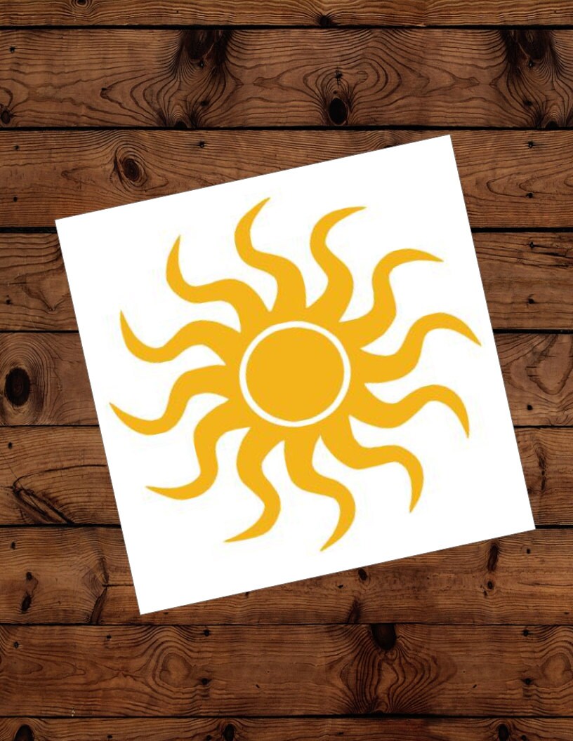 Sun Decal Glitter Sun Sun Sticker Sunshine Laptop - Etsy