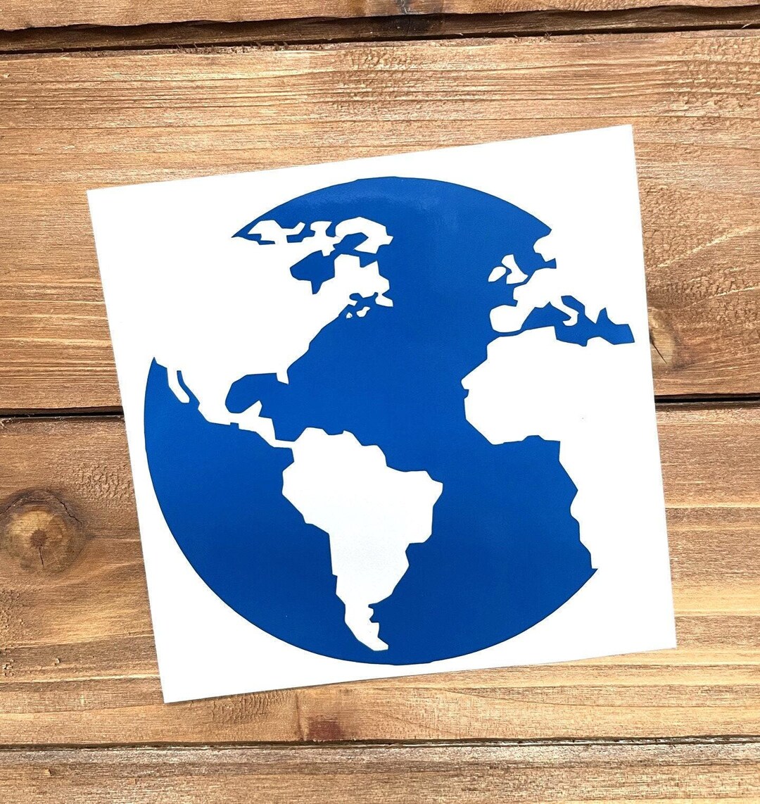 Planet Earth Decal - World - Space - Circle Decal - Etsy