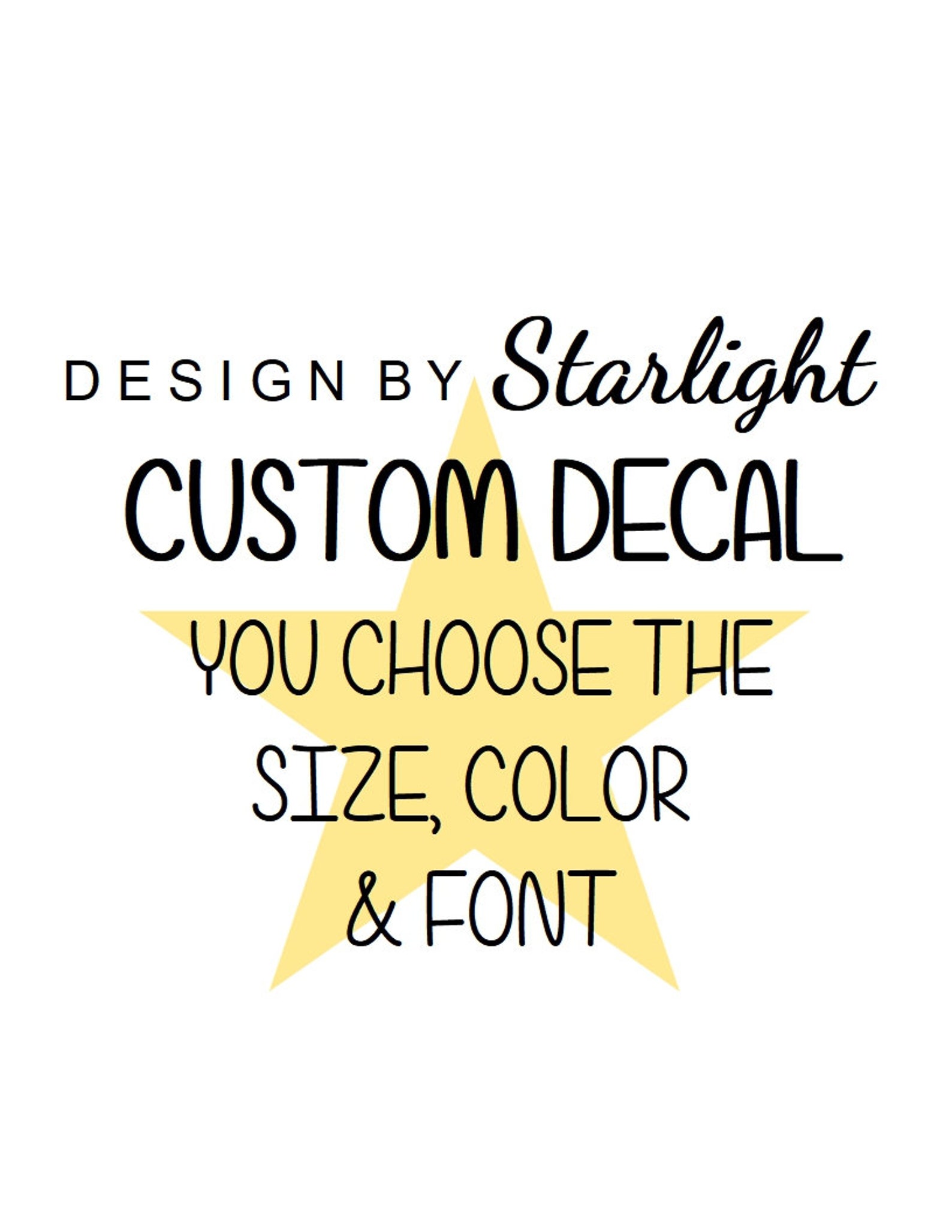 Custom Vinyl Decal Personalized Decal Create Your Own - Etsy